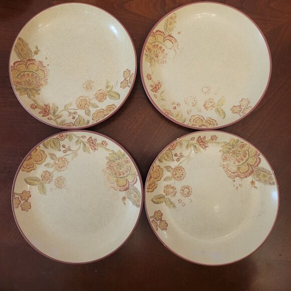 222 Fifth | Dining | 222 Fifth 4 Salad Plates Jacobean Red Floral ...